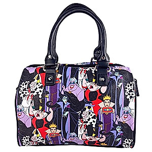 Loungefly Disney Villains Classic All Over Print Faux Leather Crossbody Handbag Purse