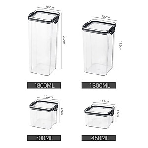 6PCS Food Storage Containers Set with Lids, Ideal for Kitchen Pantry Organization and Storage