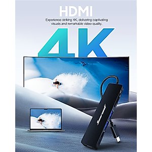 Hiearcool USB C Hub, Adapter USB C Dongle for MacBook Pro, 7 in 1 USB C to HDMI Adapter, USB C Hub,Adapter USB C Dongle for MacBook Pro, 7 in 1 USB C to HDMI Multi-port Adapter Docking Station