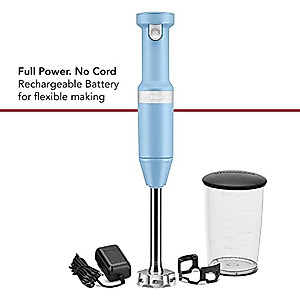 KitchenAid Cordless Variable Speed Hand Blender with Chopper and Whisk Attachment - KHBBV83