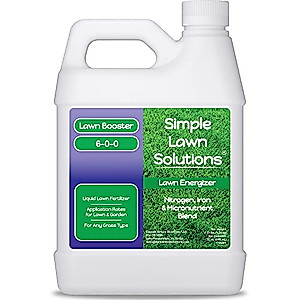 Commercial Grade Lawn Energizer Iron Nitrogen Micronutrient Booster - Liquid Turf Concentrated Fertilizer - Lawn, Garden, and Indoor Plants - Any Grass Type - Simple Lawn Solutions- 1 Quart