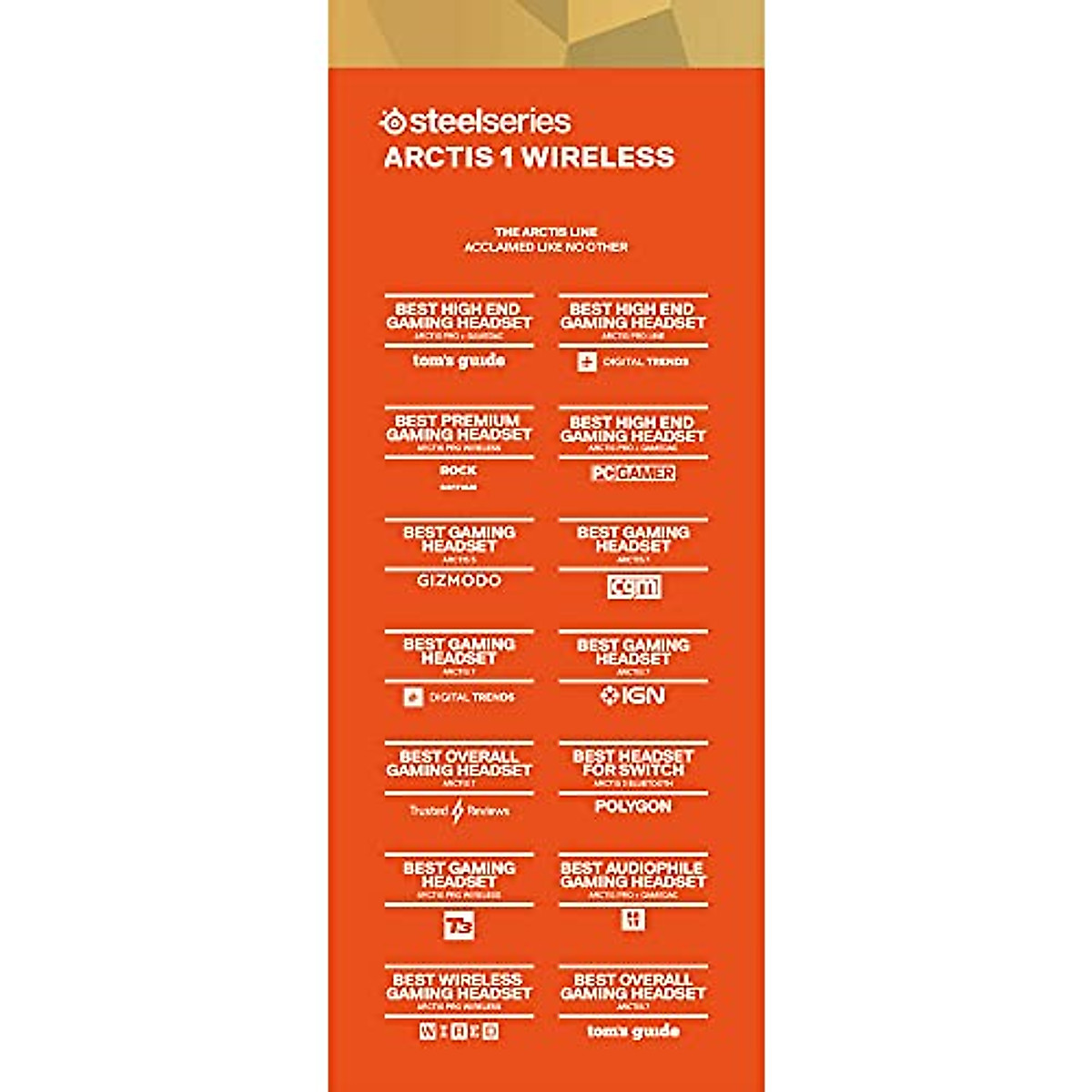 SteelSeries Arctis 1 Wireless - Wireless Gaming Headset - USB-C Wireless - Detachable Clearcast Microphone - for PC, PS5, PS4, Nintendo Switch, Android, Black