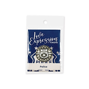 Police Officers Love Expression Coin, Bulk Pack of 10, Gift of Appreciation for Law Enforcement & Public Servants, Keepsake Pocket Token of Prayer & Divine Protection for Men & Women, EDC Coin