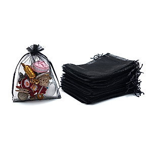 Tendwarm 50PCS 5X7 Inches Drawstring Organza Gift Bag Jewelry Favor Pouches mesh bags drawstring Candy Bags
