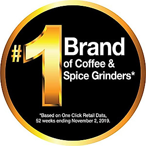 Krups One-Touch Coffee and Spice Grinder 12 Cup Easy to Use, One Touch Operation 200 Watts Coffee, Spices, Dry Herbs, Nuts Black
