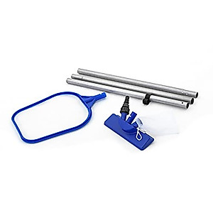 Flowclear Above Ground Pool Maintenance Kit | Features Vacuum and Leaf Skimmer Heads