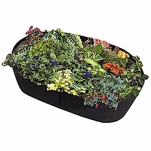 Fabric Raised Planting Bed, Garden Grow Bags Herb Flower Vegetable Plants Bed Rectangle Planter 2‘x4' (3ft x 6ft) (2ft x 4ft)