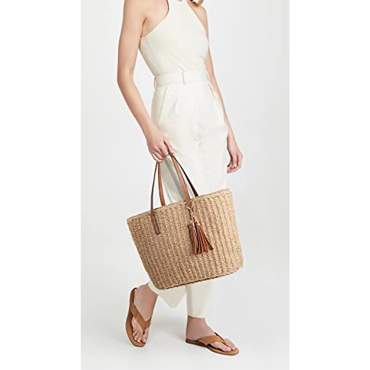 YXILEE Straw Bags For Women | M Size Travel Straw Totes Bag Woven Summer Handmade Shoulder Bag Handbag