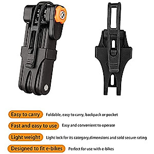 Folding Bike Lock with 4 Password Anti-Theft Heavy Duty Bicycle Security Combination Chain Lock with 8 High Security Hardened Metal Fold Chain Heavy Duty Alloy Steel Foldable Lock