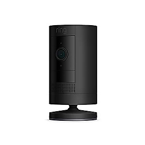 Ring Stick Up Cam Battery HD security camera with custom privacy controls, Simple setup, Works with Alexa - Black