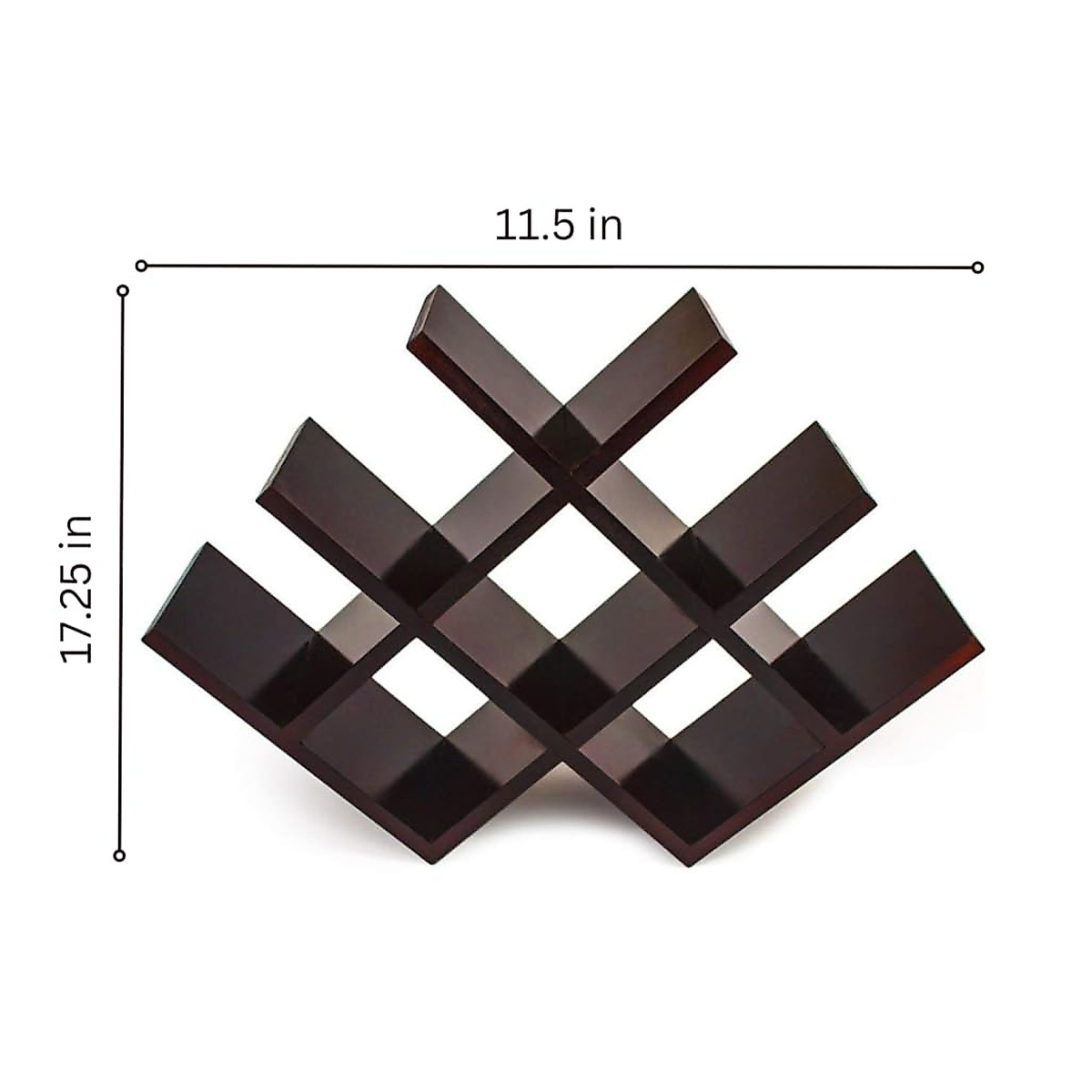 Sorbus® Wine Rack Butterfly - Stores 8 Bottles of Wine - Sleek and Chic Looking - Minimal Assembly Required (Brown)