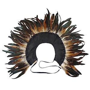 L'VOW Gothic Black Feather Shrug Cape Shawl Halloween Costume for Men (Style -03)
