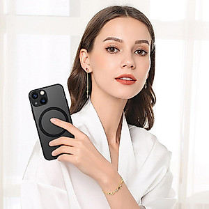 BENTOBEN iPhone 13 Mini Case, Case iPhone 13 Mini Magnetic Case [Compatible with MagSafe] Translucent Matte Shockproof Anti-Fingerprint Anti-Scratch Protective Cover for iPhone 13 Mini, 5.4’’ Black