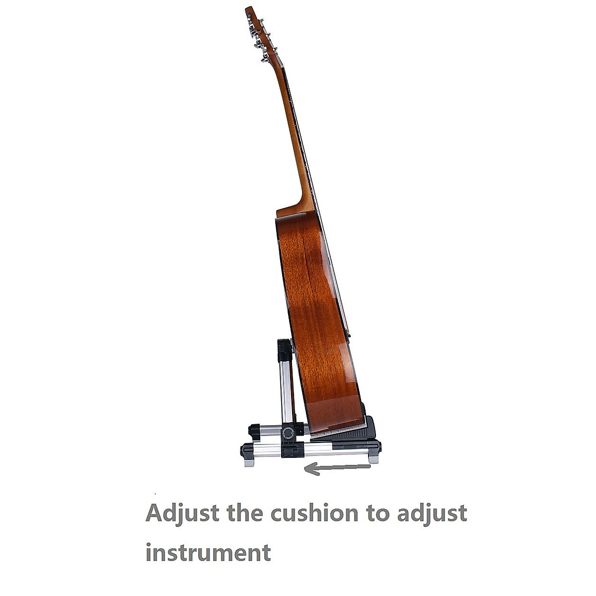 Alumium Ally A Frame Universal Folding Acoustic Guitar Stand, Suitable for Electric Guitars, Bass Guitars (Silver)