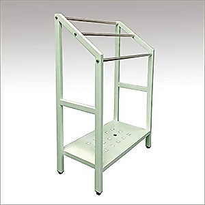 Asta Freestanding 3-Tier Towel Rack with Stainless Steel Towel Bars and Storage Shelf. Powder-Coated Metal Organizer with Adjustable TPR Levelers for Bath, Towels and Much More. B502 (Light Sage)