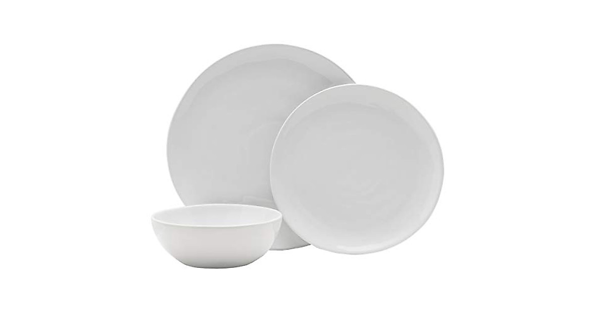 Everyday White Fitz and Floyd 12-Piece Dinnerware Set for 4