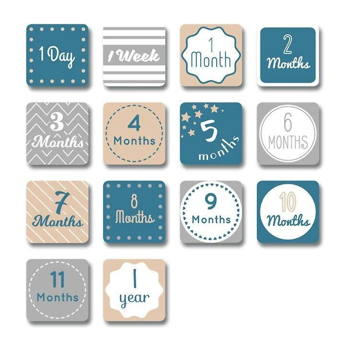 lulujo Baby’s First Year Milestone Blanket and Card Set | 40in x 40in (I Will Move Mountains)