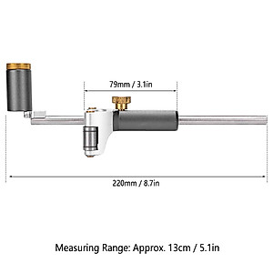 Marking Gauge Wheel Marking Gauge Draw Circle Linear Arc Scriber Tool Dual-Purpose Sliding Mark Scraper for Wood Iron Metal