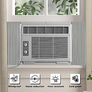 BJADE'S Window Air Conditioner Side Panels Kit,Window AC Foam Insulation Side Panels for Window AC Unit Indoor Air Conditioner Cover for Summer Winter Protection,18" x 9" x 7/8" Window Seal Panel
