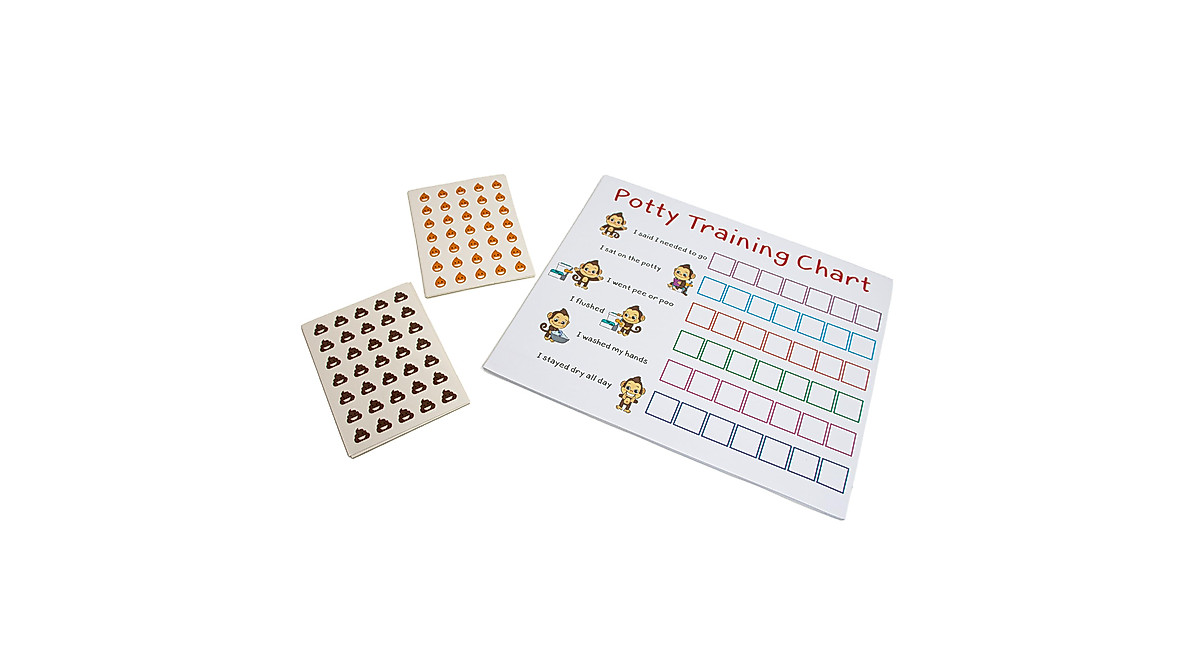 Potty Training Sticker Chart Reward- Monkey Design for Toddler Girls ...