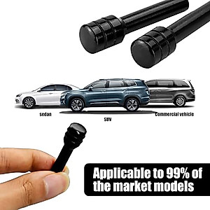 Hawyet 4 PCS Car Door Lift Bolt, 1.93" Safety Door Metal Lock Knob Pull Pin Replacement, Simple Personalized Door Lock Status Button Cover, Universal Interior Accessories for Most Cars (Black)