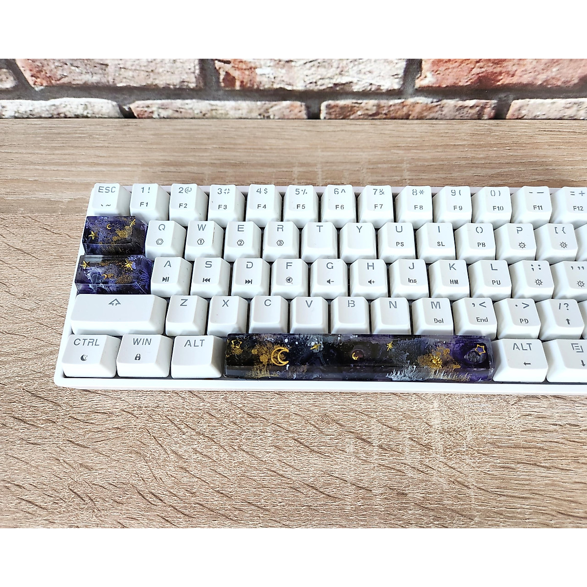 Custom Artisan Purple Galaxy Spacebar Keycap 6.25U (OEM) for RGB Cherry MX Gaming Mechanical Keyboards