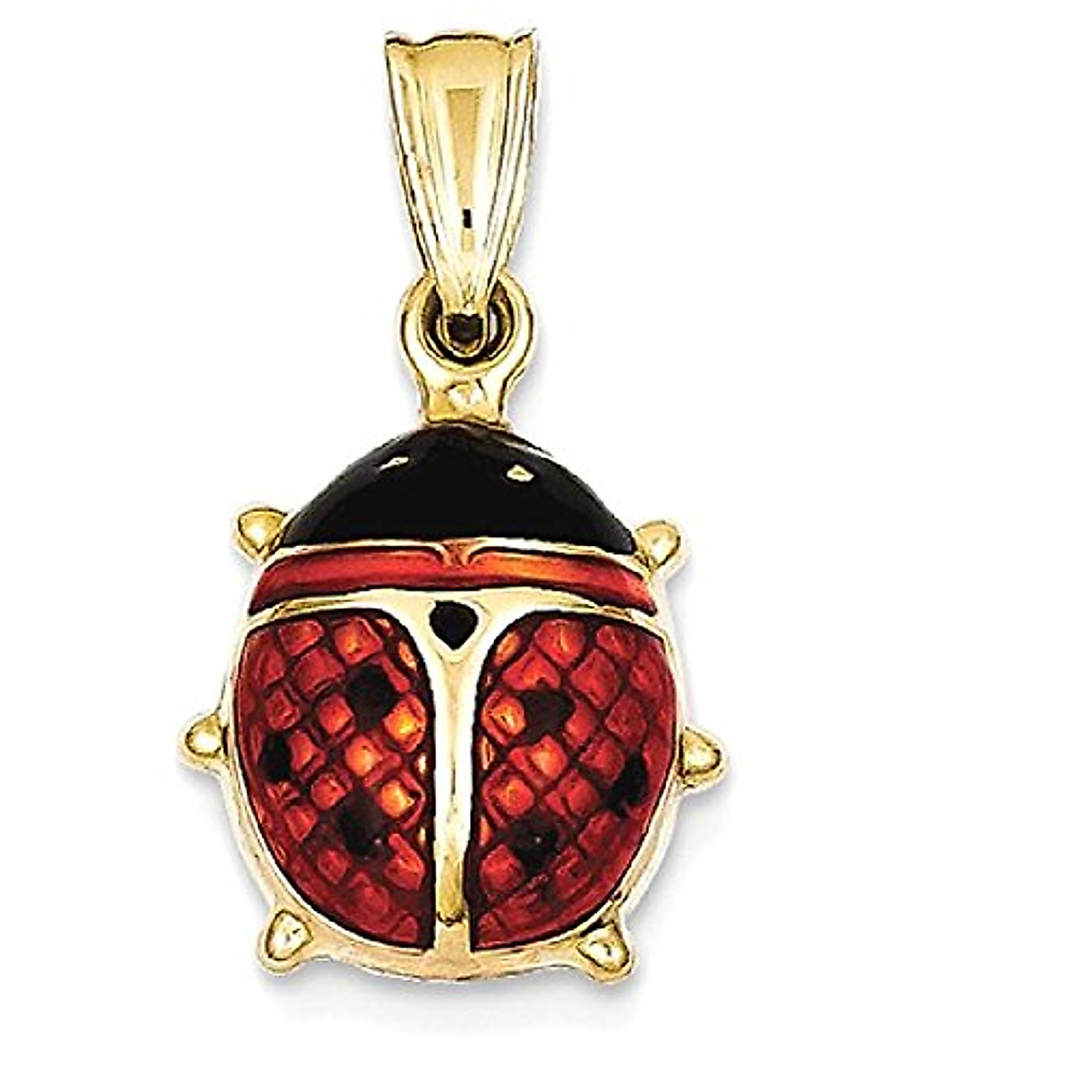 IceCarats 14K Yellow Gold Ladybug Necklace Charm Pendant Only