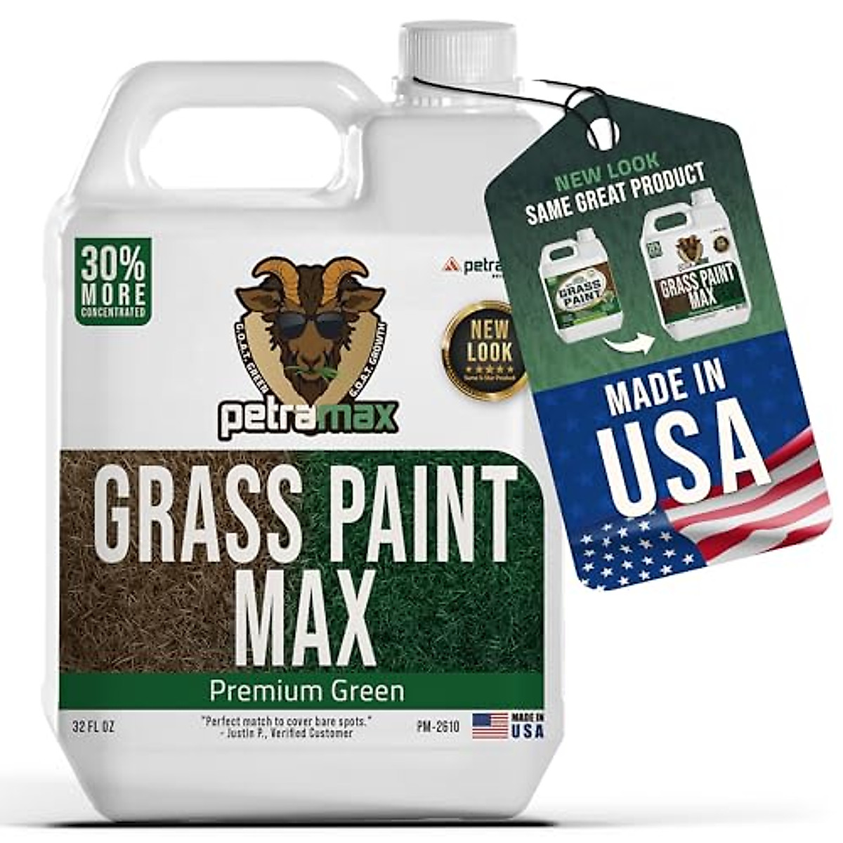 PetraTools Grass Paint Max Strength, Green Grass Lawn Spray for Dead & Dormant Lawn Paint, Green Lawn Spray, Grass Paint for Lawn, Lawn Spray Paint, Long-Lasting Concentrate Green Dye for Lawn (32oz)