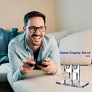 WKshuFT Game console handle bracket, environmentally friendly acrylic wall-mounted desktop bracket. Used to store game console handles in the living room (black)