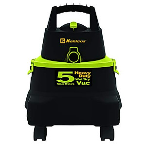 Koblenz WD-5K US 5-Gallon Wet/Dry Vacuum, Black w. Green Accents
