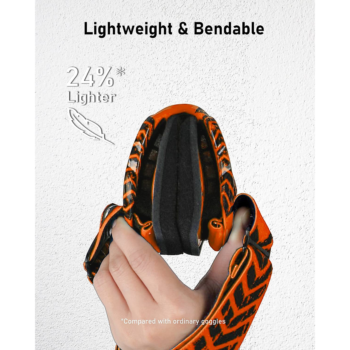 BELINOUS Kid Riding Goggles for ATV Dirt Bike Motorcycle Motorcross MX, UV Protectioin, Youth Dirt Bike Goggles for Kids 3-12 with Soft Strap, Orange