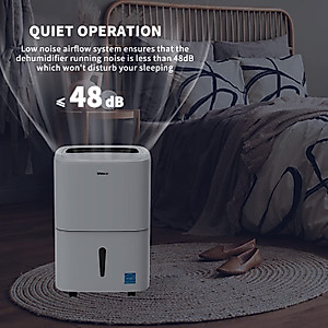 Shinco 7,000 Sq.Ft Energy Star Dehumidifier with Pump, Ideal for Large Industrial Rooms and Home Basements, Efficient Moisture Removal and Humidity Control, 1.85 Gallons Water Tank