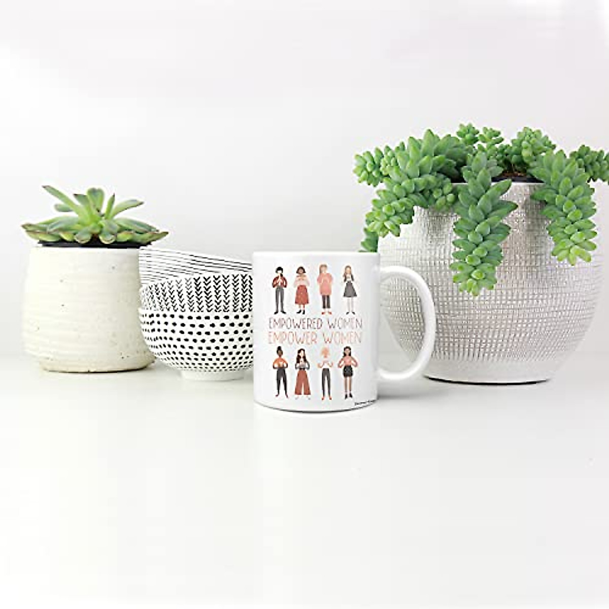 DesDirect Store Empowered Women Empower Women Feminist Mugs For Women For Her Feminism Motivational Inspirational Best Friend Mug 11oz Ceramic