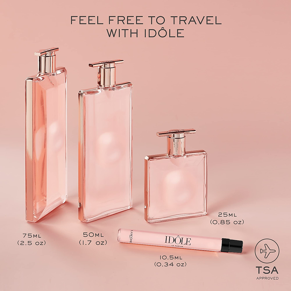 Lancôme Idôle Eau de Parfum - Long Lasting Fragrance with Notes of Bergamont, Jasmine & Vanilla - Fresh & Floral Women's Perfume - 3.4 Fl Oz