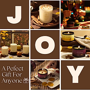 Fall Fresh Cinnamon Bark Essential Oil - Warm & Spicy Pure Beeswax Candle - 90+ Hours Long Burning - Non-Toxic Scented Candles for Autum Home Decor & Aromatherapy for Anxiety Relief - Natural - 15 OZ