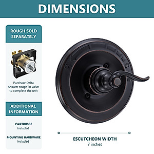 Pressure-Balancing Valve Trim Replacement for D 14 Series, Oil Rubbed Bronze
