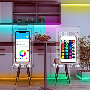 DAYBETTER Smart WiFi App Control Led Strip Lights Work with Alexa Google Assistant -16.4 feet