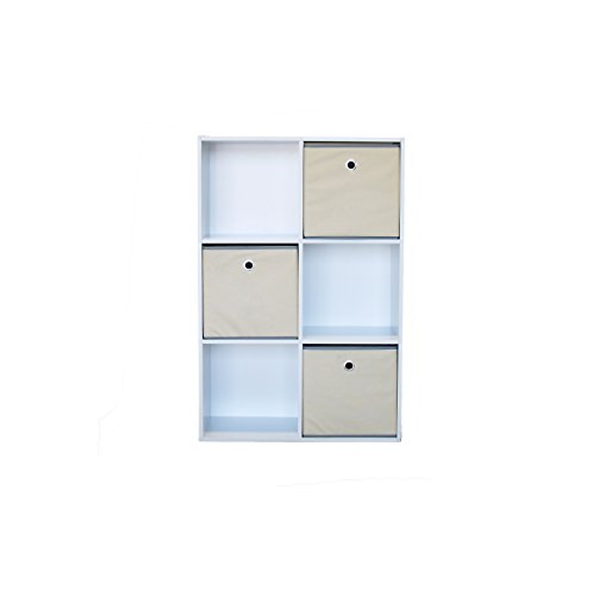 Proman Products 6 Cube Storage Organizer Bookcase, 36" H x 24" W x 12" D, White