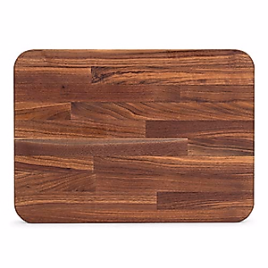 John Boos Block WAL-2317 Blended Walnut Wood Edge Grain Cutting Board with Feet, 23.75 Inches x 17 Inches x 1.5 Inches