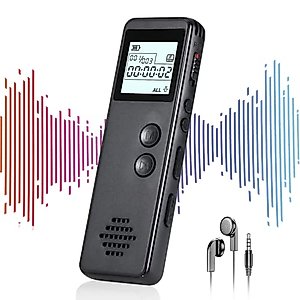 64GB Digital Voice Recorder with Playback, Langkou 1536Kbps Voice Activated Recorder for Lectures, Tape Recorder 776 Hour Audio Recording Device, A-B Repeat, MP3 Player Study, Business, Entertainment