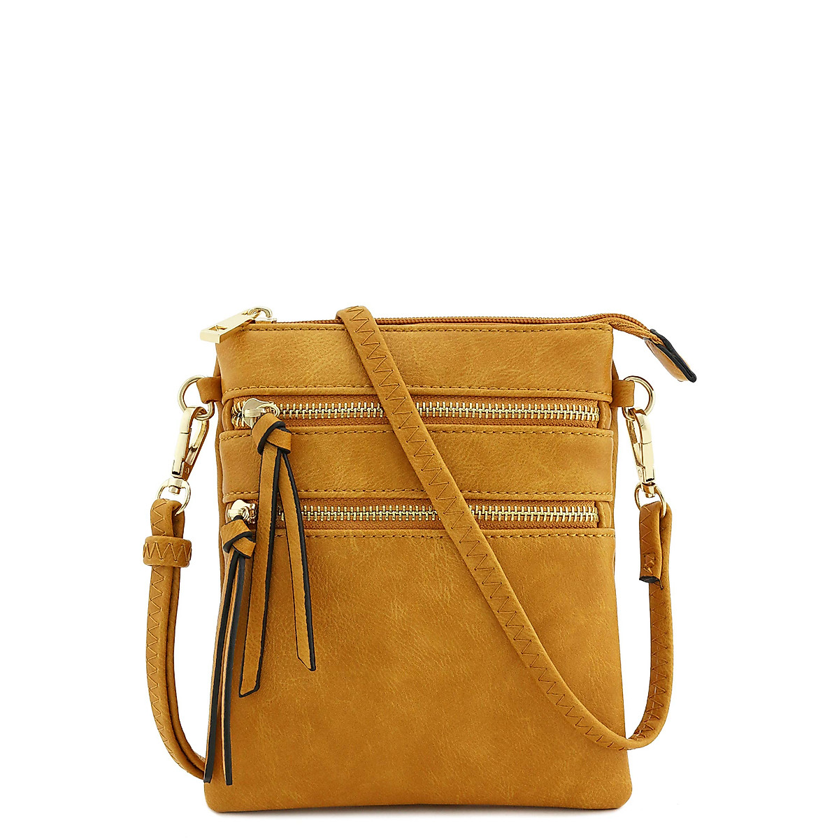 Isabelle Functional Multi Pocket Crossbody Bag (Mustard)