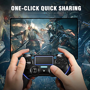 ORDA Wired Controller Compatible with PC,with Motion Motors,Mini LED Indicator and Anti-Slip Design -Blue
