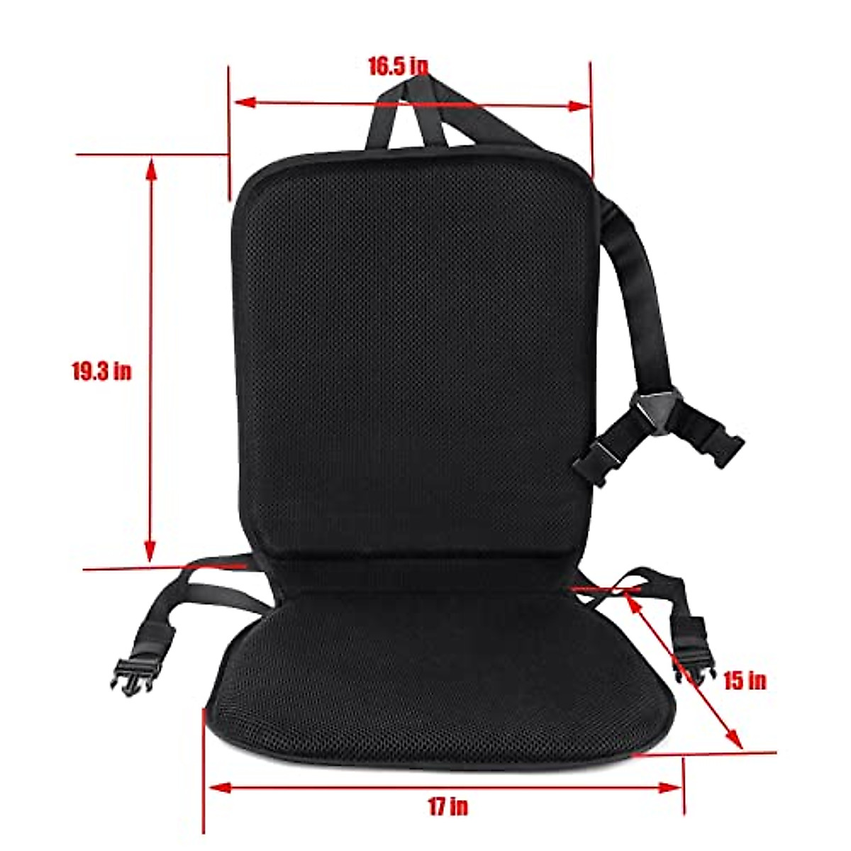 FOMI Premium All Gel Orthopedic Seat and Back Cushion Pad | Upper Lower Back Support Pillow for Car, Office, Kitchen Chair | Pressure Sore, Coccyx Pain Relief | Prevents Sweaty Bottom | Foldable