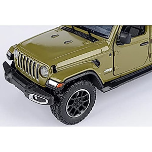 Motormax Toy 2021 Gladiator Overland (Open Top) Pickup Truck Matt Green 124-127 Diecast Model Car by Motormax 79367