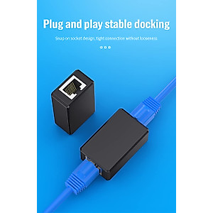 RJ45 Network Coupler, Ethernet Connectors, Ethernet Cable Extender Connector, Outdoor Arrester Protection Network Cable Extension Adapter - Female to Female (2 Pack)