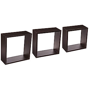 Uniware-FS40003 Square Wood Floating Shelf Set