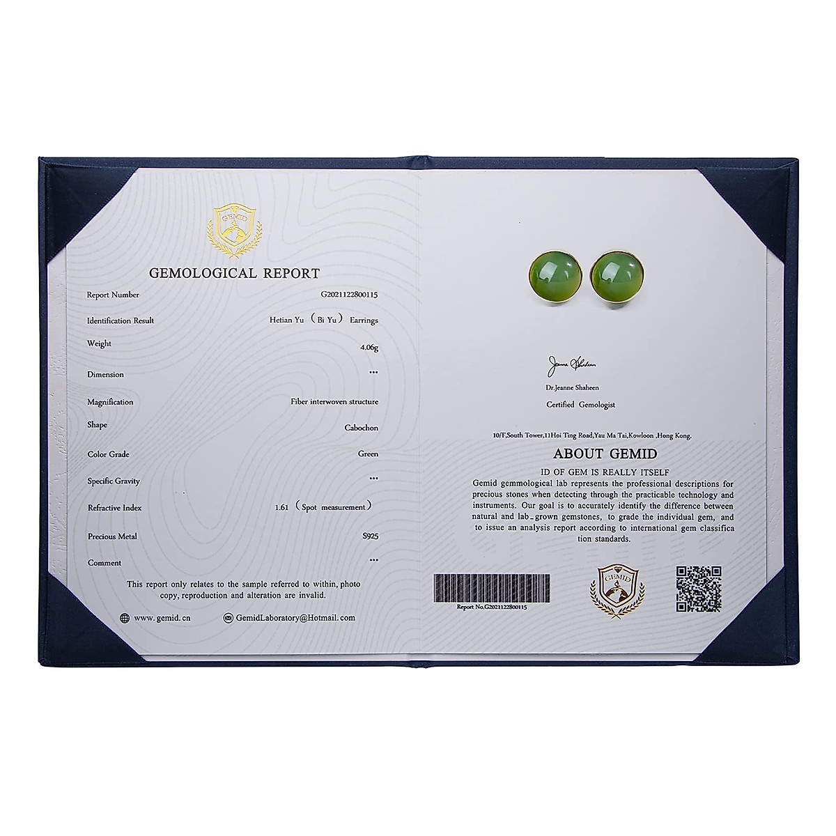 DENGGUANG Jade Stud Earrings for Women, Natural Real Green Jade 14k Yellow Gold Plated Sterling Silver Hypoallergenic Earrings, Jewelry Gifts for Wife Mom (Size:10mm)