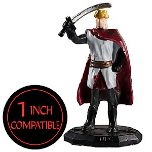 Townsfolk Mini Fantasy Figures - Nobility Class - 8pc Hand-Painted Non Player Character NPC Miniatures - 1" Hex-Sized Compatible w DND Dungeons Dragons, Pathfinder RPG Tabletop Games