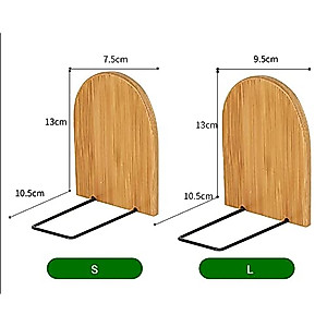PRVDV Adjustable Bookends Wholesale Book Holder Nature Bamboo Desktop Organizer Office Home Bookends Book Ends Stand Holder Shelf Bookrack Book Organizer (Color : Small)