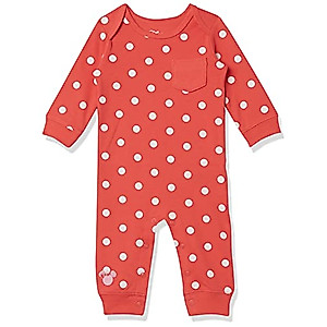 Amazon Essentials Disney | Marvel | Star Wars | Princess Baby Girls' Cotton Coveralls, Pack of 3, Minnie Rainbow Chaser, 24 Months